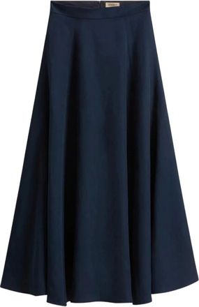 Woolrich Jupe Midi Coupe A - Femme - Jupes - Bleu - Taille: 36 FR