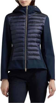 Harmont & Blaine Femme, Vestes, Bleu, Taille: 42 FR Veste Bi-mati&egrave;re &agrave; Capuche