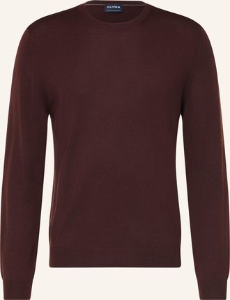 Olymp Pullover Aus Merinowolle rot