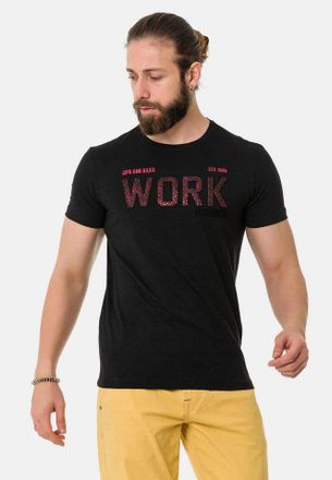 Cipo & Baxx T-Shirt T-Shirt mit Rundhals-Ausschnitt