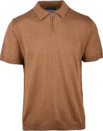 Daniele Fiesoli Homme, Tops, Brun, Taille: 2XL Polo en maille