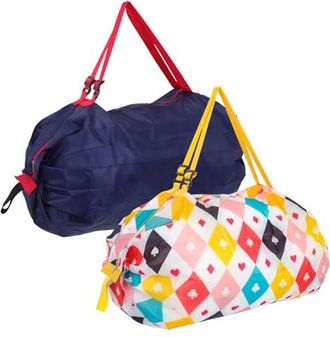 TOPBATHY Lot De 2 Sacs Pliables Portables De Voyage Sacs Fourre-Tout De Capacit&eacute; Grands D&Eacute;picerie Pliables Et R&eacute;utilisables