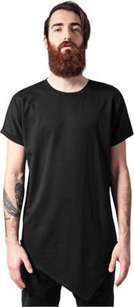 Urban Classics Tb1227-asymetric Long Tee T-Shirts, Noir, XS Hommes