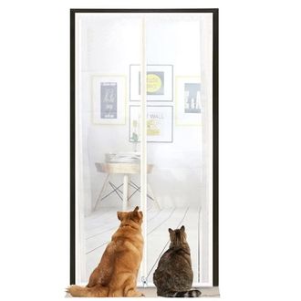 Aotian Fliegengittert&uuml;r for Katzen, verst&auml;rkt, haustiersicher, mit Rei&szlig;verschluss, Vorhang, um Hunde und Katzen drau&szlig;en zu halten. Verhindern Sie, DASS Katze