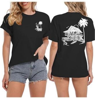 Generic T Shirt Femme Oversize Tr&egrave;s Large Teeshirt Coton Col Rond T-Shirt Manches Courtes Chic Imprim&eacute; D&eacute;contract&eacute; Grande Taille Haut Femme Ete