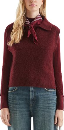 QS by s.Oliver Flauschiger Pullunder mit Polokragen