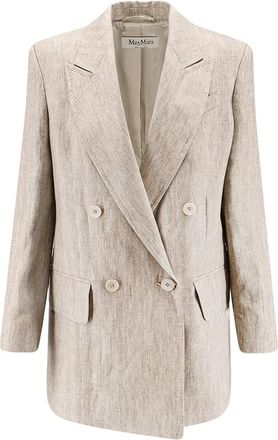Max Mara Femme, Vestes, Beige, Taille: 38 FR Blazer crois&eacute;