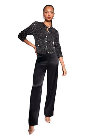 Lipsy Strickjacke Lipsy Strickjacke mit Pailletten und Kn&ouml;pfen (1-tlg)