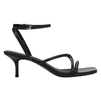 Estro & Luminara Femme, Chaussures, Noir, Taille: 36 EU Sandales &agrave; Talons Aiguilles en Cuir &agrave; Fines Brides