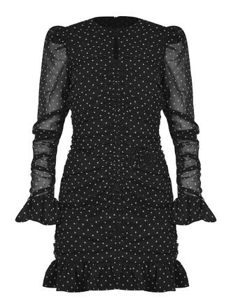 Rotate Robe Au Genou - Noir