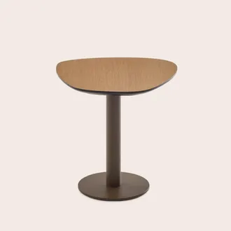 Madura Table DAppoint Ismeria Ch&ecirc;ne et bronze - MARRON