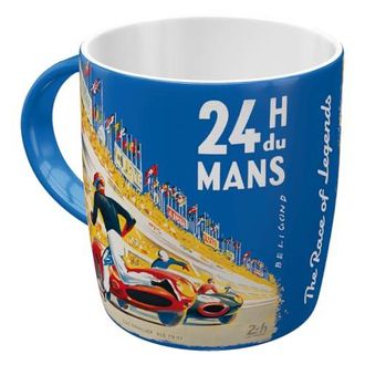 Nostalgic Art Tasse &agrave; caf&eacute; r&eacute;tro, 330 ml, 24h Le Mans - Racing Poster Blue - Id&eacute;e cadeau pour fans de moteur, Official License Product (OLP), mug en c&eacute;ramique, desi