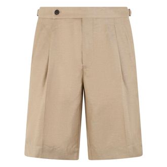 Slowear Slowear, Homme, Shorts, Beige, Taille: XL Bermuda en laine et lin