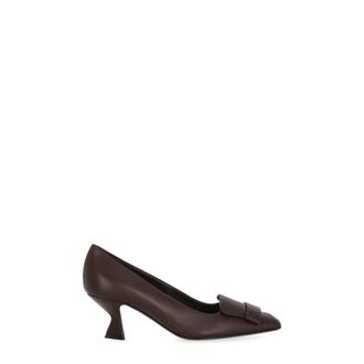 Sergio Rossi Femme, Chaussures, Rouge, Taille: 37 EU Escarpins en cuir