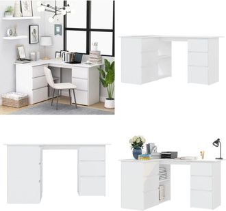 vidaXL Vidaxl - Eckschreibtisch Wei&szlig; 145x100x76 cm Holzwerkstoff - Eckschreibtisch - Schreibtisch Wei&szlig; - B&uuml;rostuhl - Home Office - Arbeitsplatzgestaltung