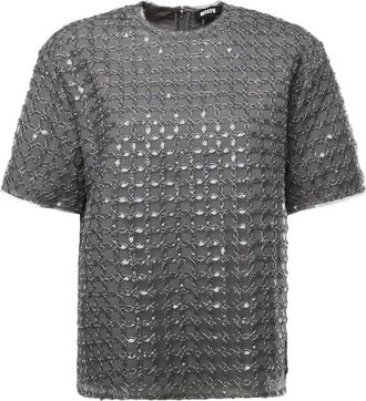 Rotate Rotate Birger Christensen, Femme, Tops, Gris, Taille: 34 FR T-Chemises