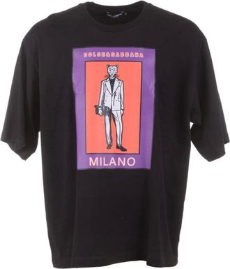 Dolce & Gabbana Homme, Tops, Noir, Taille: XL T-Chemises
