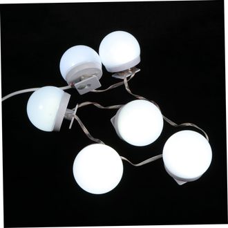 Lurrose Usb Lade Make up Spiegellicht Led Schminktischlampe Wei&szlig; Abspc Einstellbar Badezimmer Kleiderschrank 6 Lampen