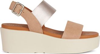 Geox Damen D XAND 2.2S A Wedge Sandal, DK Skin/Champagne, 36 EU