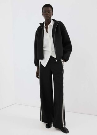 Mango Pantalon combin&eacute; rayures noir - Femme - XXS - MANGO