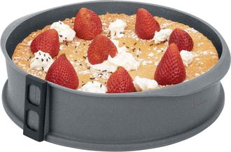 Jata HMOL1124 - Backform aus Silikon, Kuchenform, abnehmbar, Glasboden, antihaftbeschichtet, flexibel, geeignet f&uuml;r: Ofen, Gefrierschrank und Sp&uuml;lmaschine,