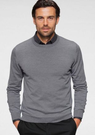 Olymp Rundhalspullover OLYMP Strick Casual moderner Strickpullover