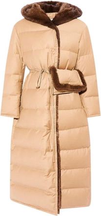 Yves Salomon Femme, Manteaux, Beige, Taille: 40 FR Manteau 125cm