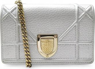 Dior Crossbody Bags - HANDTASCHE CHRISTIAN DIOR DIORAMA MICRO SILBERNE L - Gr. unisize - in Silber - f&uuml;r Damen