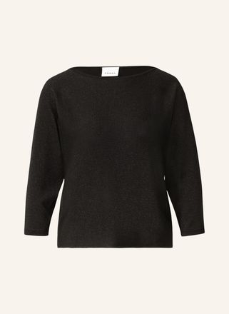 Comma Comma Pullover Mit 3/4-Arm Und Glitzergarn schwarz