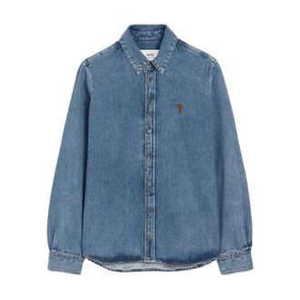 Ami Blaue Freizeithemden - - Shirts - Herren - Blau - M