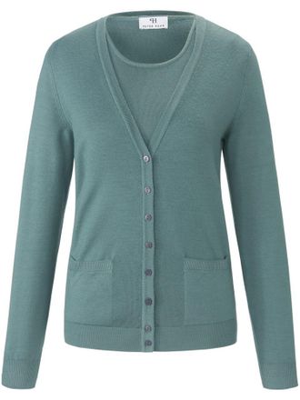 Peter Hahn Twinset aus 100% Schurwolle-Pure Tasmanian Wool Peter Hahn gr&uuml;n