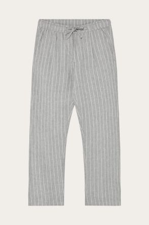 Knowledge Cotton Apparel Herren vegan Hose Herren Fig Loose Leinen Grau Gestreift