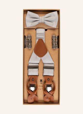 Prince Bowtie Prince Bowtie Set: Hosentr&auml;ger Und Fliege silber