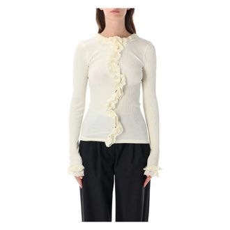 OperaSPORT Cardigan Cecilia Sans Couture - Femme - Tops - Blanc - Taille: 42 FR