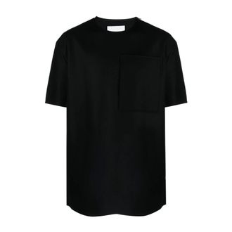 Jil Sander Homme, Tops, Noir, Taille: S T-shirt de poche
