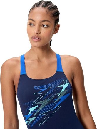 Speedo Medley Badeanzug f&uuml;r Damen (Marine/Blau)