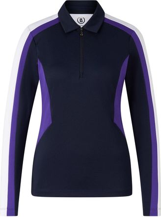 Bogner Funktions-Polo-Longsleeve Greta für Damen - Navy-Blau/Violett - 44