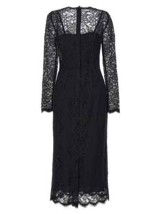 Dolce & Gabbana Lace Midi Dress - Black