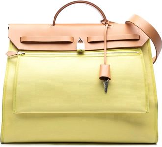 Herm&egrave;s Hobo Bags - Toile Herbag Zip 39 - Gr. unisize - in Gelb - f&uuml;r Damen