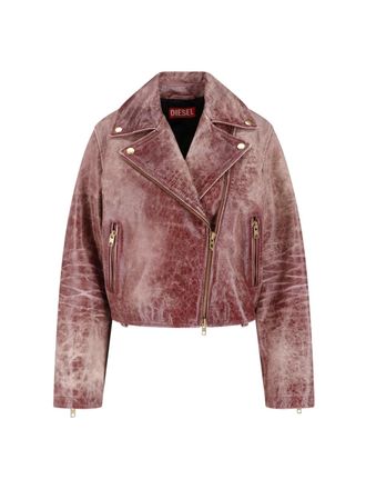 Diesel Biker Jacket In Leather