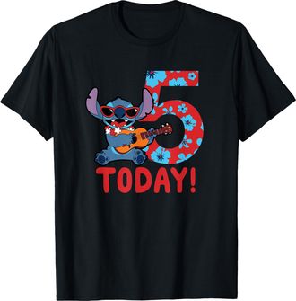 Disney Lilo & Stitch Tropical Birthday 5 Years Old Today T-Shirt