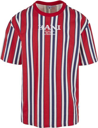 Karl Kani Herren KM241-034-1 Retro Striped Tee red/Navy/Offwhite, M