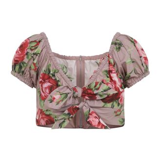 Dolce & Gabbana Femme, Blouses et Chemises, Multicolore, Taille: 40 FR Haut Nou&eacute; Fleuri