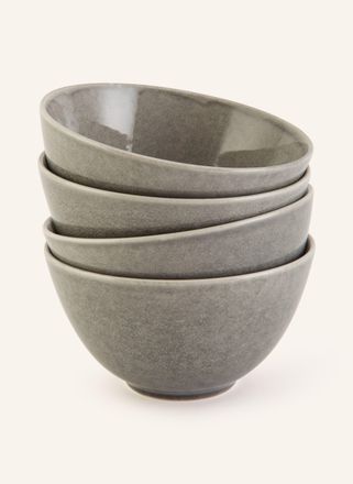 Broste Copenhagen Broste Copenhagen 4er-Set Schalen Nordic Rain grau