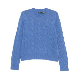 Polo Ralph Lauren Zopfmuster-Pullover aus Wolle und Kaschmir - - Knitwear - Damen - Blau - L