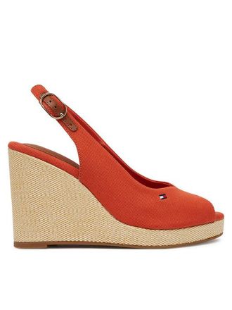 Tommy Hilfiger Espadrilles Flag High Wedge Espad Slingback FW0FW08597 Orange