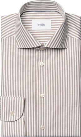 Eton Homme, Chemises, Beige, Taille: 2XL Chemise Oxford Signature Ray&eacute;e