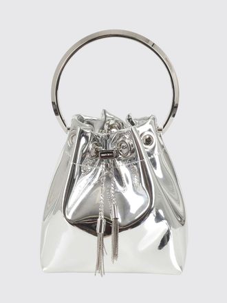 Jimmy Choo London Mini sac seau Bon Bon en tissu miroir avec anse rigide