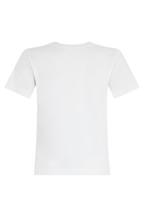 Moncler Womens T-Shirt With Chest Print White Cotton T-Shirts & Jerseys