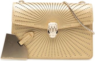 Bulgari 2010-2025 Mini Laser Cut Calfskin Serpenti Forever Diamond Blast Sunshine crossbody bag - Gold